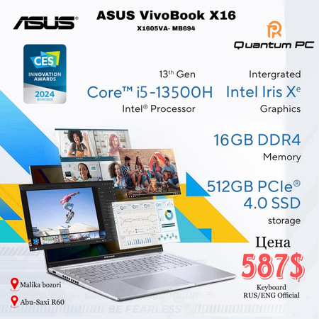 Asus Vivobook X15 i7-12700H/16GB/512GB SSD/15.6 FHD WV (IPS)