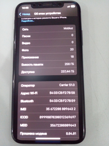 Iphone X 256 LLA