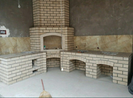 Barbekyu qozon o'choq yozgi oshxona kopmleksla quramza