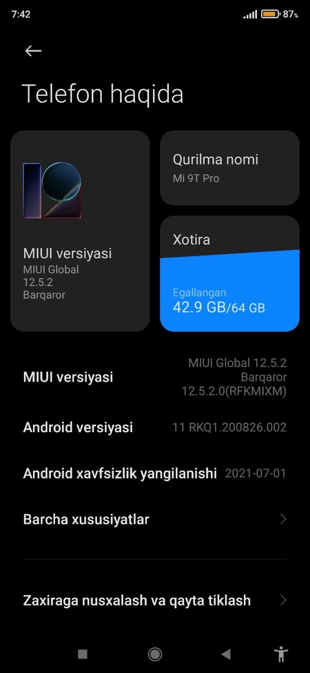 Xiaomi Redmi K20 pro ( Mi 9T pro )