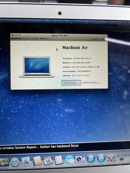 Macbook Air Intel Core i5 SSD 128 ОЗУ 4 xolati ideal