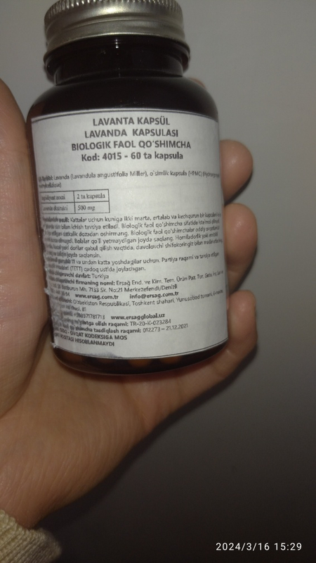 Ersag kampaniyasini orginal lavanda kapsulasi