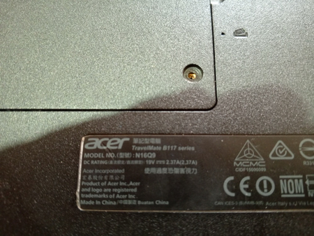 Acer travelmate b117 n16q9