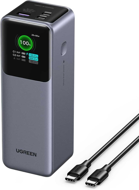 UGREEN Nexode Power Bank 25000mAh 200W с интеллектуальным дисплеем