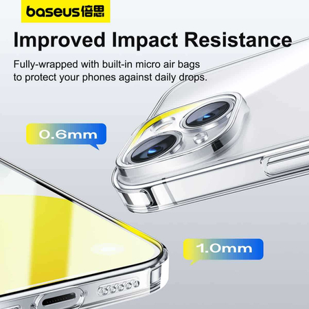 Прозрачный чехол для телефона Baseus Simple Series для iPhone 15 pro