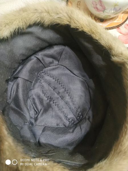 Норковая шапка серая