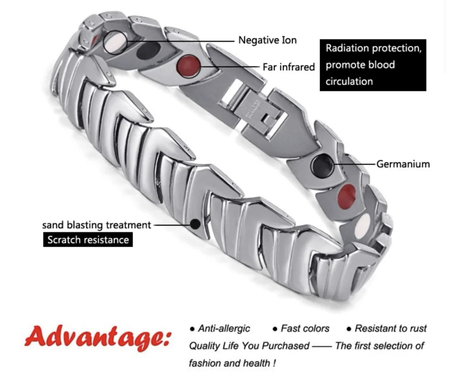 Магнитный браслет Гермес Titanium