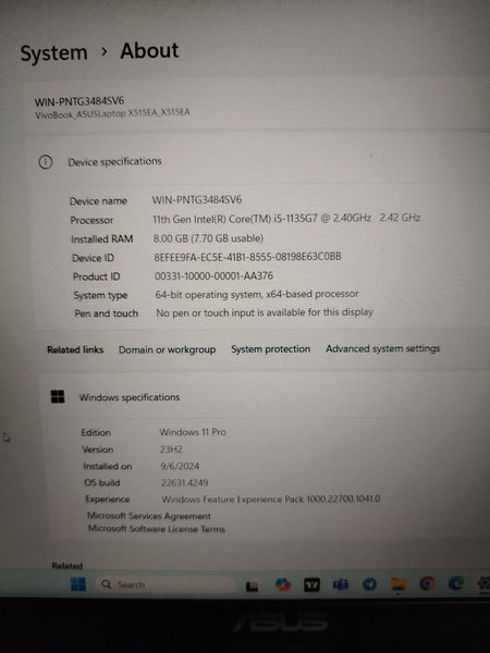ASUS X515EA / Intel i5-11th Gen
