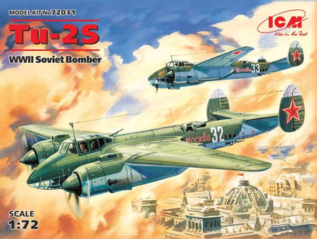 Сборная модель самолета Ту-2С (ICM, 1/72)