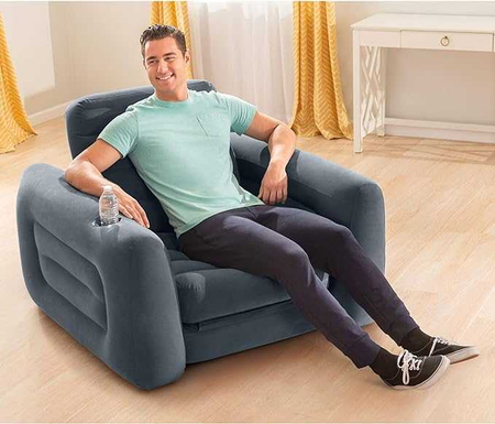 Intex Pull-Out Chair (66551), 224х117 см, серый