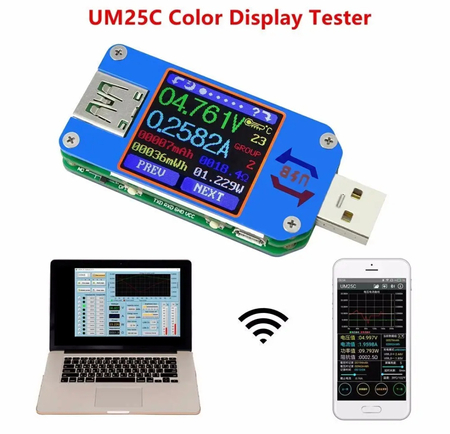 USB тестер RD UM25C, Bluetooth, usb, Tester