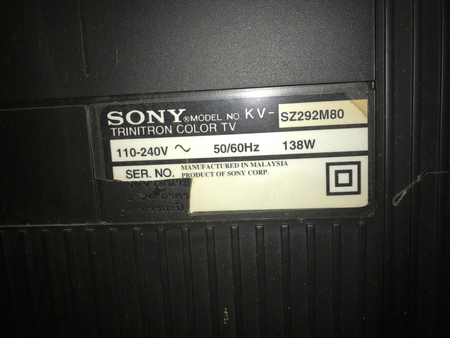 Телевизор Sony KV-SZ292M80