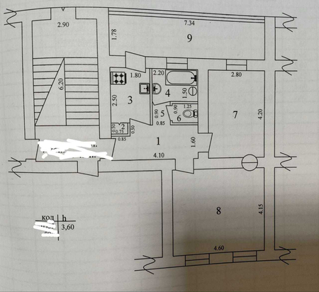 Чирчик. Квартира 2(3)/1/2 горпарк, улица Навои