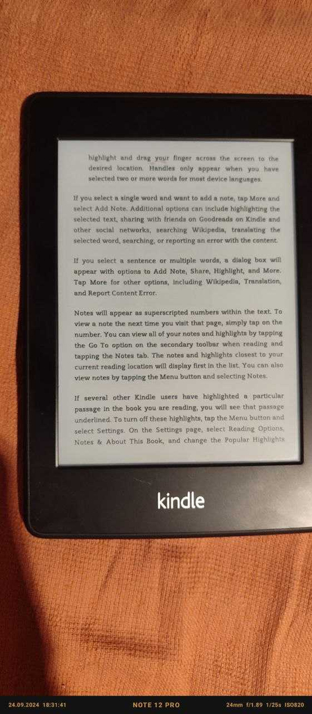 Электронная книга Amazon Kindle Paperwhite wifi