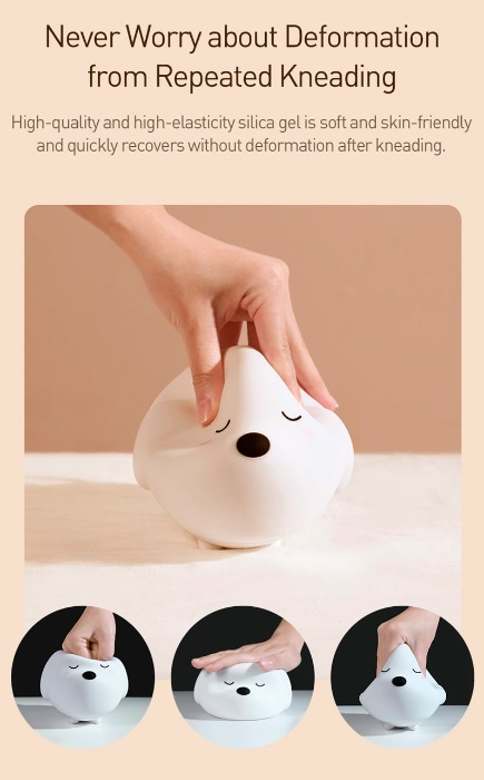 Ночной светильник Baseus Cute Series Silicone Night Light белый