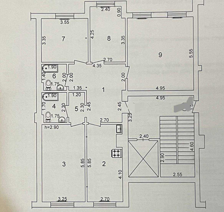 Новостройка от Golden House Паркентский 4-комн 3/7 111 м² 2 с/у ремонт