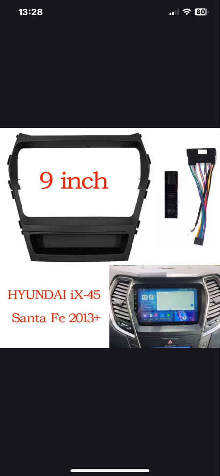 Рамка для Hyundai Santa Fe андроид магнитолы TEYES