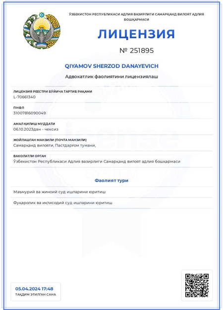 Advokatlik va yuristlik xizmati