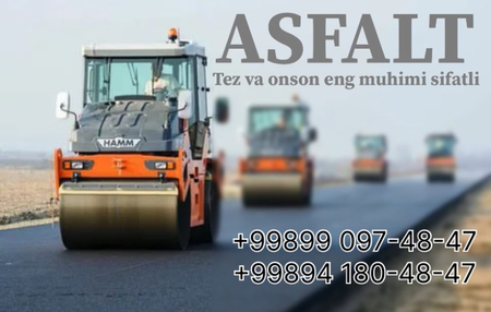 Asfalt yotqizamiz sifatli va hamyonbop narxlarda