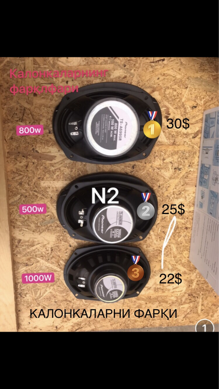 Pioneer kalonka 2ta 1O00w yang dizaynda bez usilitel cheti rezinka new