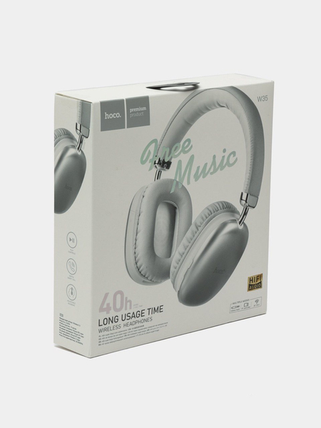 Simsiz quloqchinlar (Bluetooth naushniklar) Hoco w35 40h, to'liq o'lch