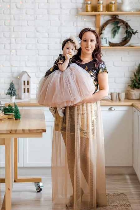 Платье мама дочка на годик family  look baby bird