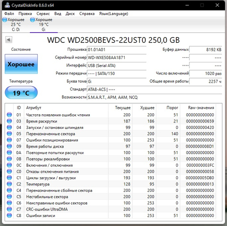 Qattiq disk HDD 250Gb