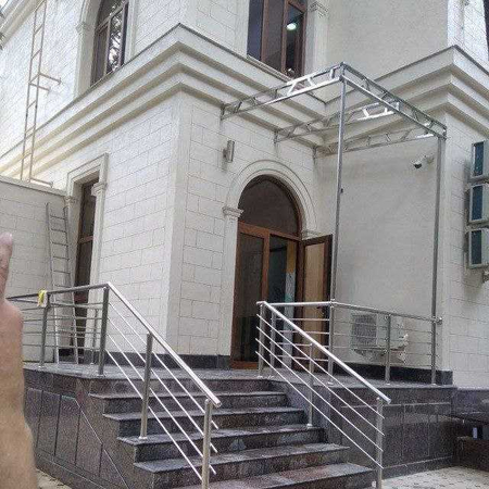 Перила из нержавейки, навесы и порчен