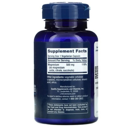 Magniy 500 mg life extension. Халол. Магний лайф экстеншн