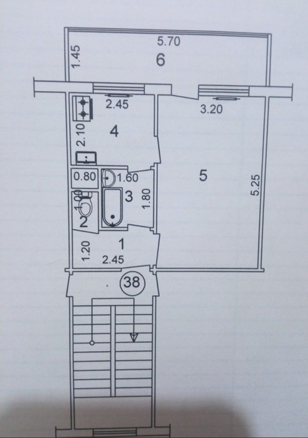 Срочно продаётся квартира ТТЗ-1 диеадора 1+2/1/4 бал 1*5×6 44000