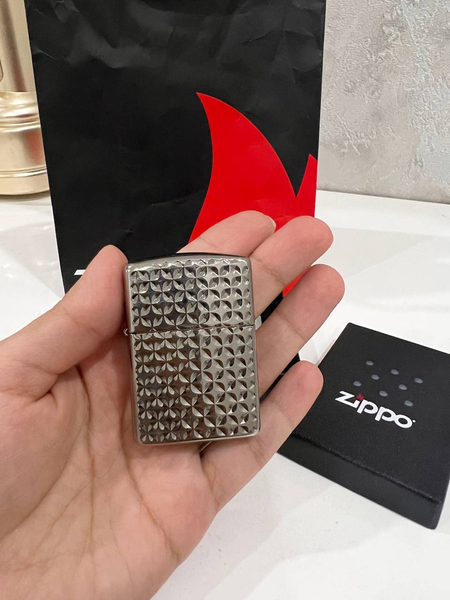 зажигалка Zippo 28186 Armor Engine Turn Star Ebony