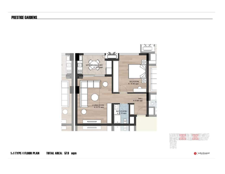 Срочно ПРОДАЁТСЯ 2ком квартира на ЖК Prestige garden 59м2 5-этаж