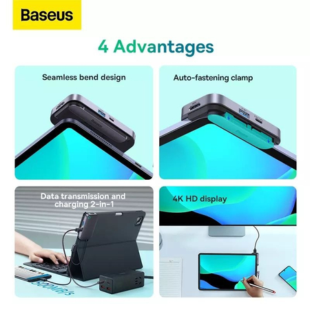 Baseus Hub Концентратор 6тв 1 с поддержкой быстрой зарядки 100W