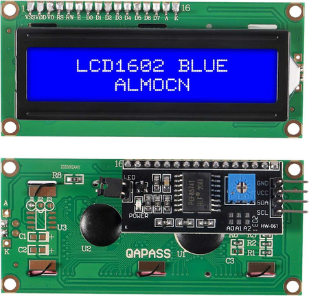 i2C modul
LCD ekran 16ta pinni band qiladi. i2C modul b-n esa 4ta