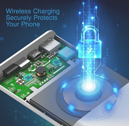 Беспроводной аккумулятор powerbank POWERADD QiPower 10000mAh. Америка