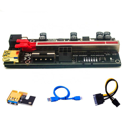 Райзер Riser Card 010S Plus PCI-E 1X to 16X Extension USB 3.0 новый