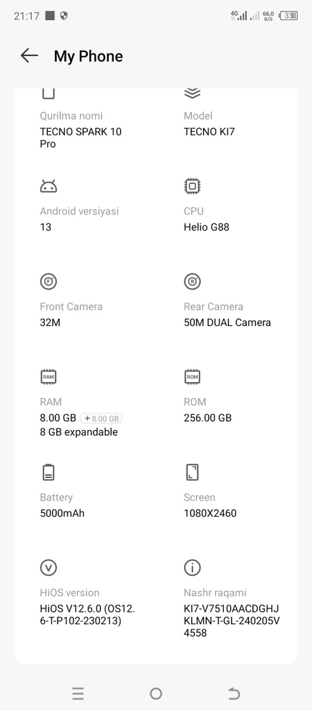 Tecno Spark 10 Pro 256gb