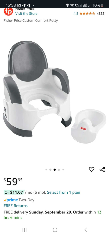 Горшок детский  fisher price