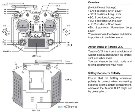Аппаратура управления FrSky Taranis Q X7 Black 2.4 ГГц