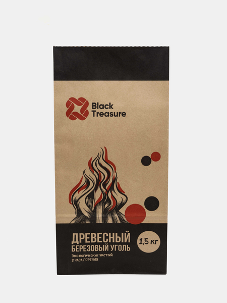 Древесный берёзовый уголь (1.5 кг.)