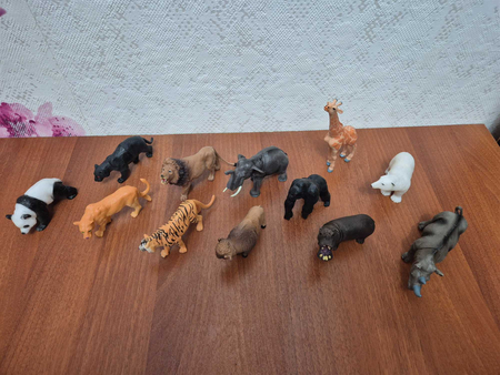 Реалистичные фигурки диких животных, 12 шт.