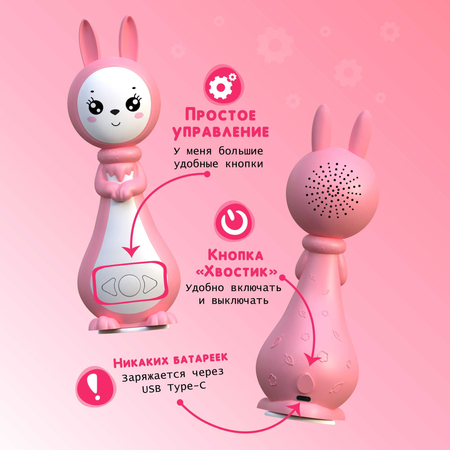Интерактивная игрушка для детей Зайчик Няня Грызушка