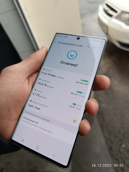 Смартфон  samsung not 10 plus 5g, 512gb.