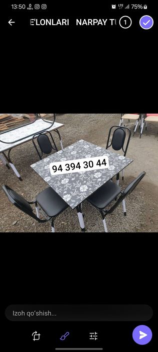 Stul stol temirlik stol stullar