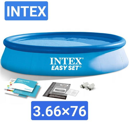 INTEX Надувная бассейн 3.66×76 достафка бесплатная