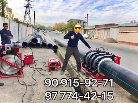 Пайка труб PVC PE PPR труб 50 - 630 мм утюг payka truba