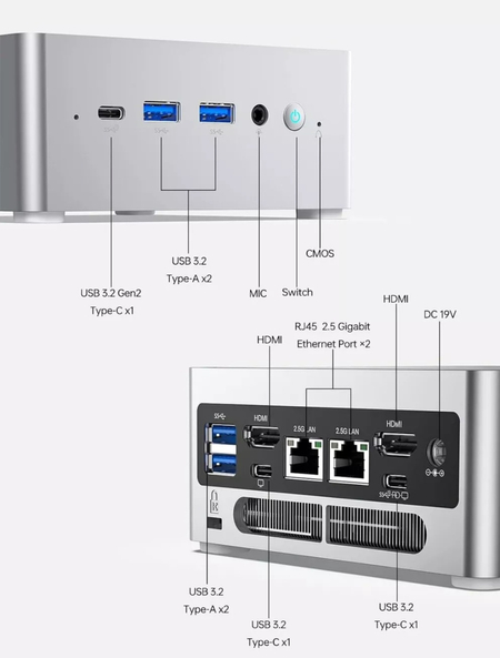 Мини пк MINISFORUM NAB6 Mini PC 12th Gen i7-12650H 32GB 1TB