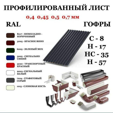 Профнастиль любая гофра
