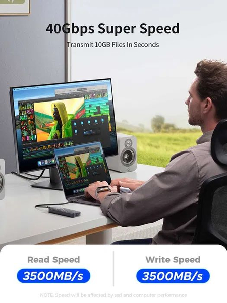 Корпус для SSD Nvme ORICO 40Gbps Thunderbolt 3/4 USB4/3.2/3.1/3.0/2.0