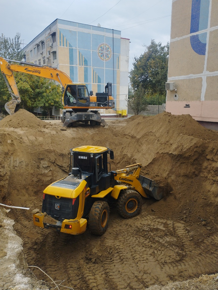 Услуга экскаватор погрузчик самосвал копаем катаван траншеи подготовка